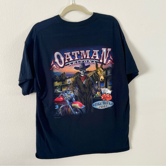 Vintage | Shirts | Oatman 24 Bike Week Arizona Motorcycle Graphic ...